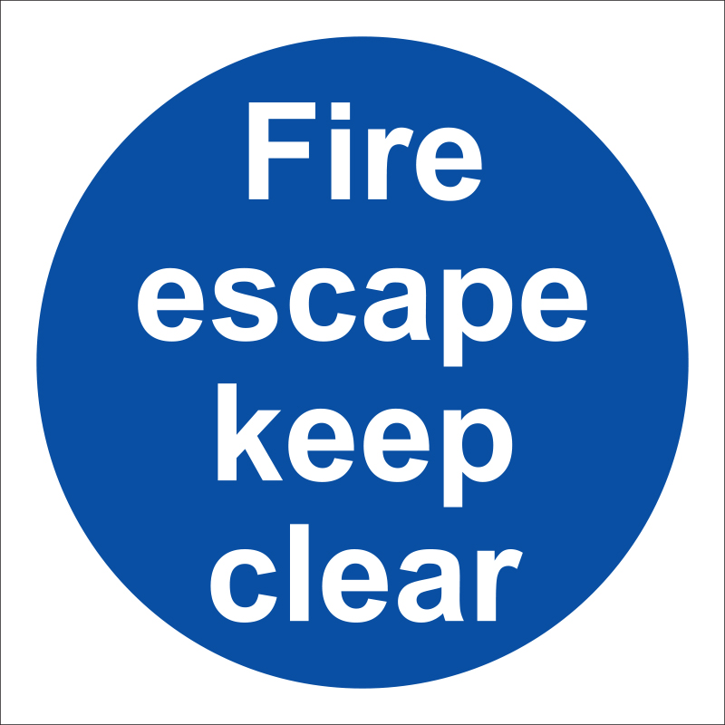 Fire escape sign store