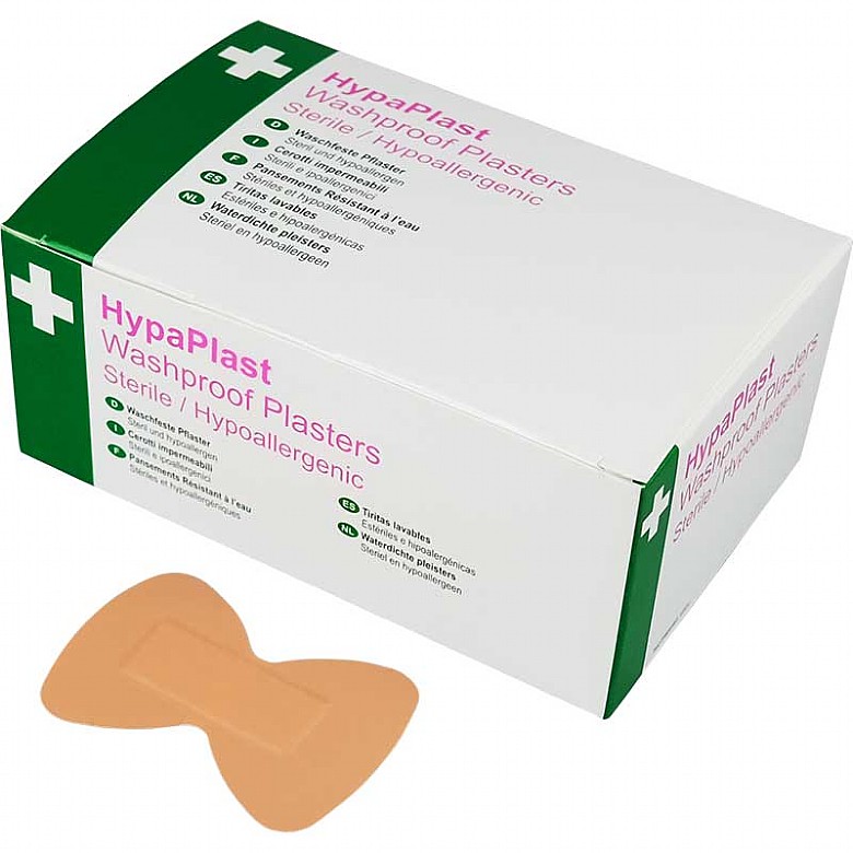 HypaPlast Washproof Fingertip Plasters (100 Pack) | Plasters | First ...