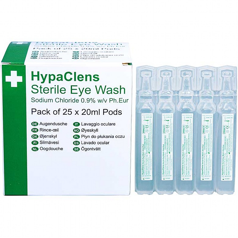 20ml HypaClens Sterile Eye Wash Pods – pack of 25 | First Aid Online