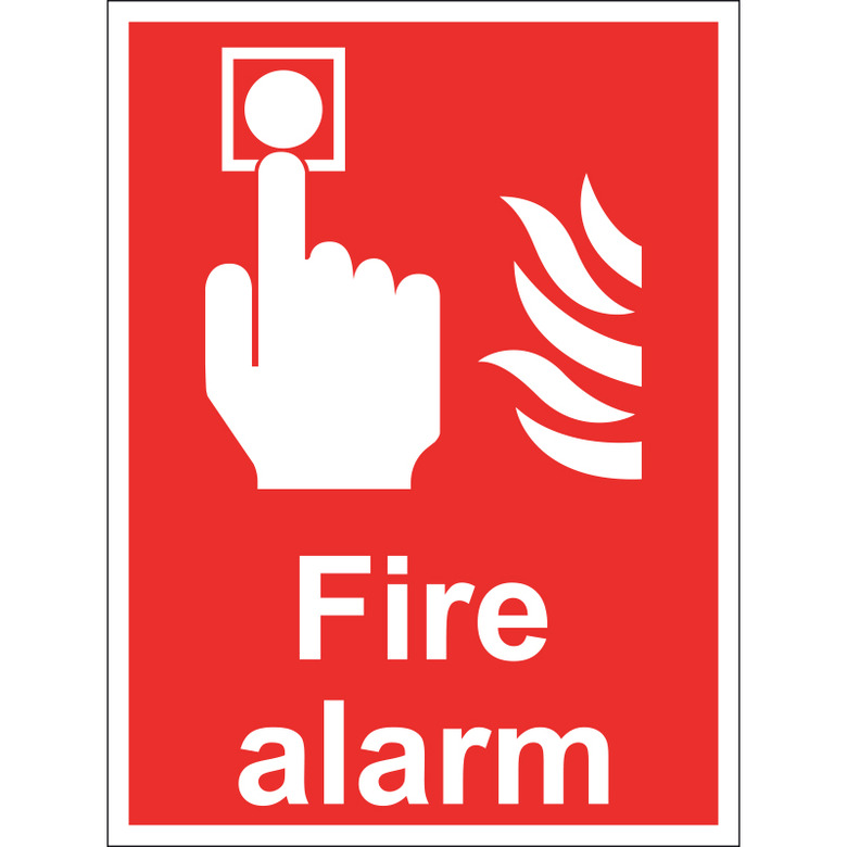 Fire Alarm Sign, Rigid, 15x20cm | Exit & Fire Safety Signs | Safety ...