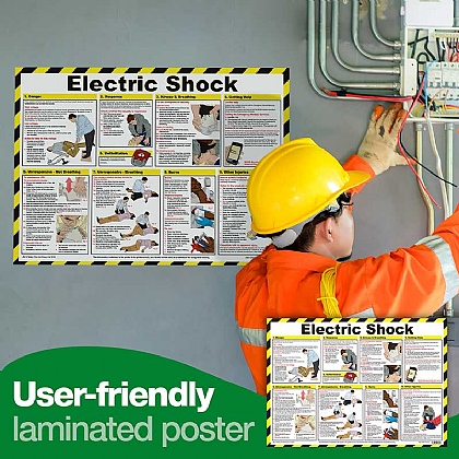 Electric Shock Rescue Hook with Poster and Sign | Electric Shock ...