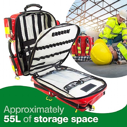 Empty Emergency Bag, Medium, Polyester, Red | Empty Bags | Safety First Aid