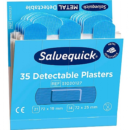 HypaPlast Detectable Blue Plasters (Pack of 100) | Safety First Aid