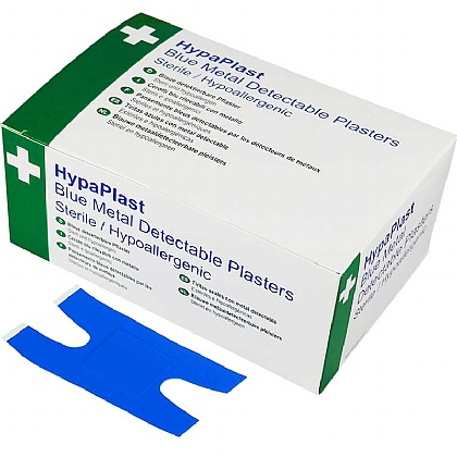HypaPlast Blue Detectable Finger Plasters (Pack of 40) | Safety First Aid