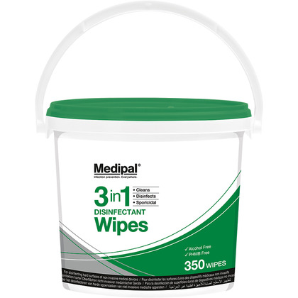 HypaClean Clinical Wipes, Tub of 150 | Surface Wipes | Safety First Aid