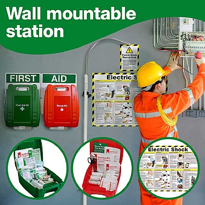 Electric Shock Rescue Hook with Poster and Sign | Electric Shock ...