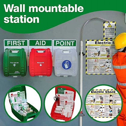 Electric Shock Rescue Hook with Poster and Sign | Electric Shock ...