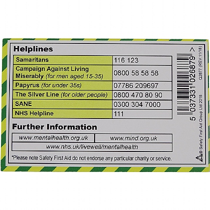 First Aid Guidance Leaflet (Pack of 20) | Safety First Aid