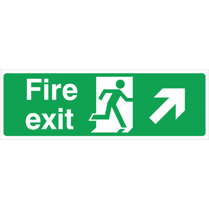 Fire Escape Keep Clear Sign, 10x10cm (Vinyl) | Fire Safety & Exit Signs ...