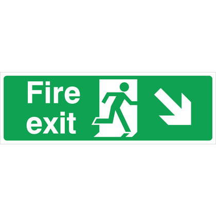 Fire Escape Keep Clear Sign, 10x10cm (Vinyl) | Fire Safety & Exit Signs ...
