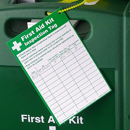 Defibrillator Heart Restarter (AED) Inspection Tag, 8.5x13cm ...